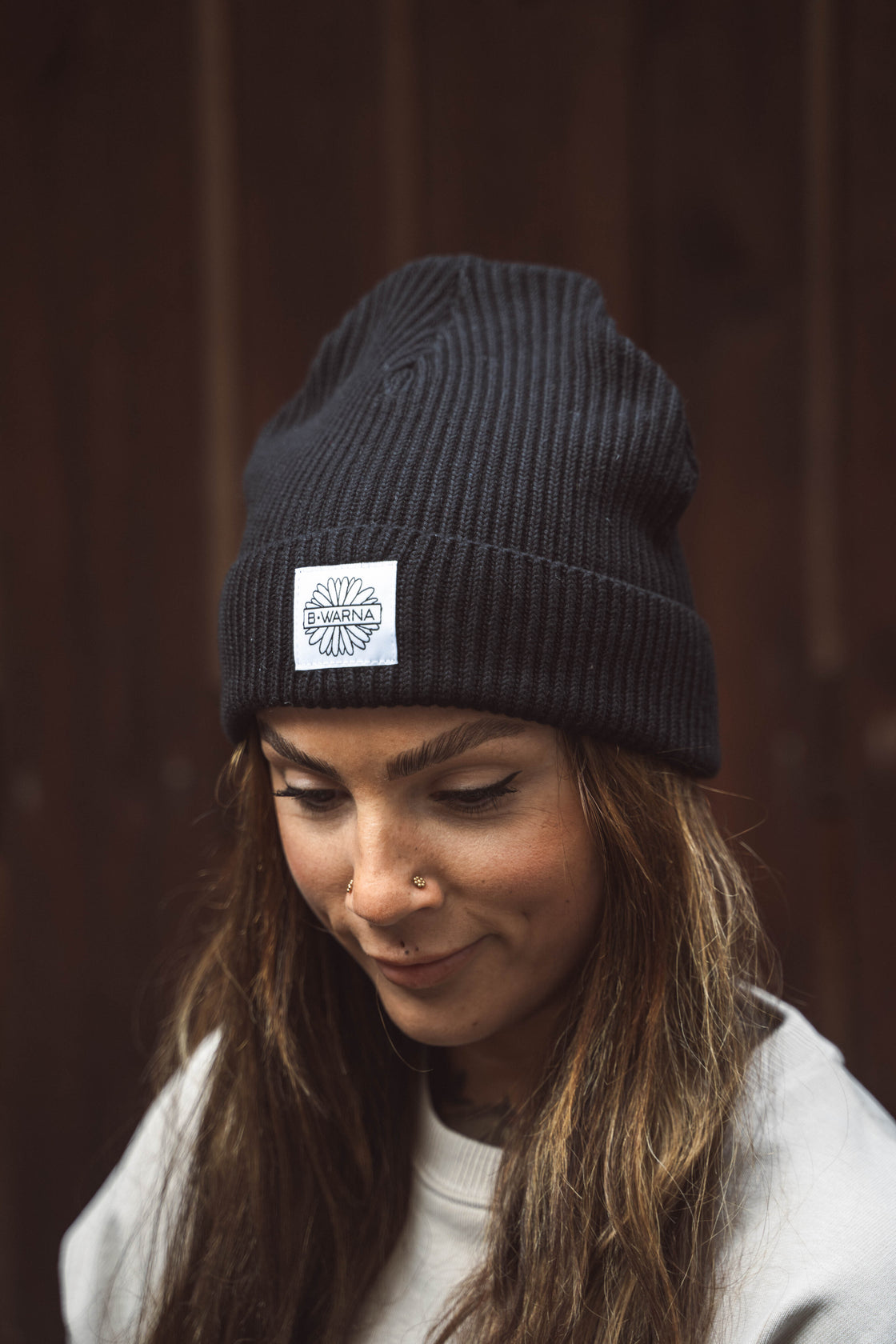 WARNA Fisher Beanie - Schwarz - Nachhaltige Mütze aus Bio-Baumwolle ...